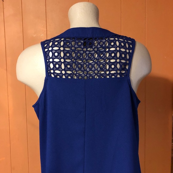 Grace Dresses | Dresses | Grace Dresses Blue Vneck Lace Shift Dress M ...